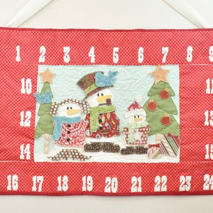 Snowman Advent Calendar Sewing Pattern | Christmas Countdown | Quilted ...