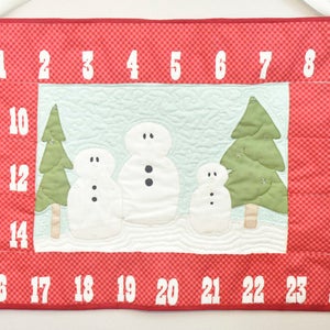 Snowman Advent Calendar Sewing Pattern | Christmas Countdown | Quilted ...