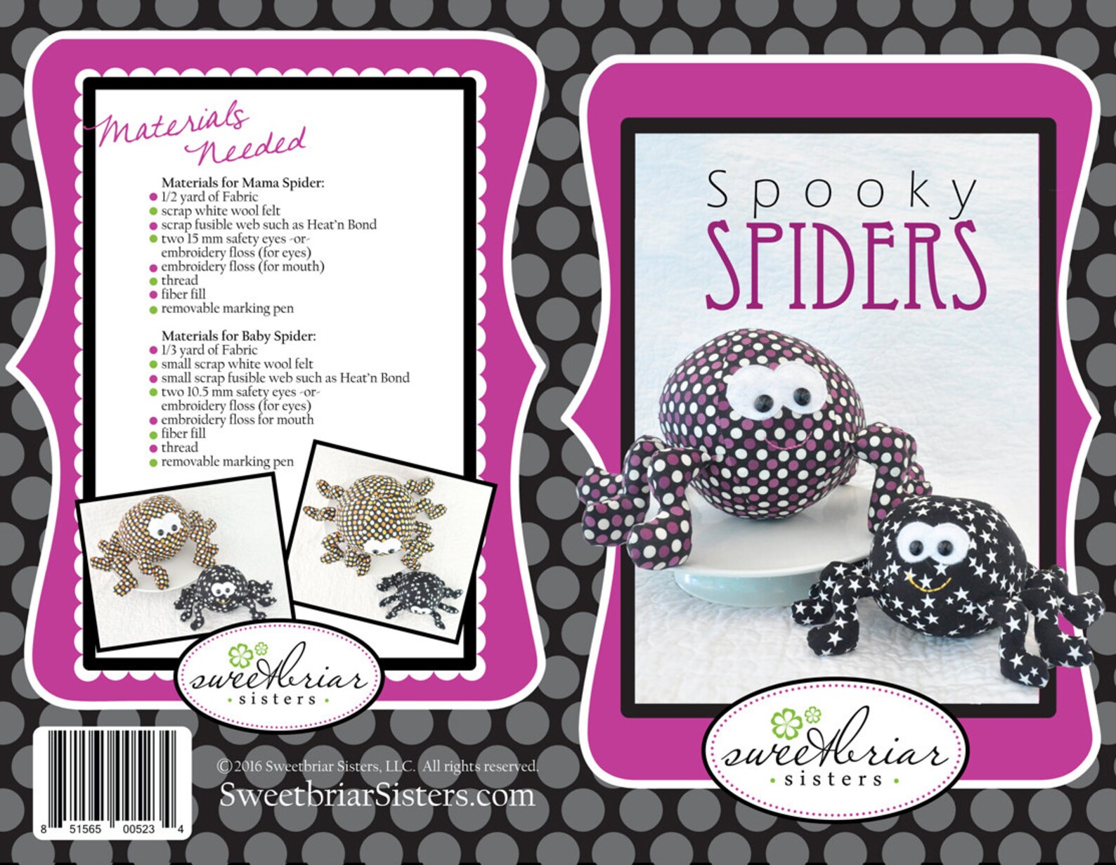 Spooky Spiders Halloween Digital Download PDF Sewing Pattern - Etsy