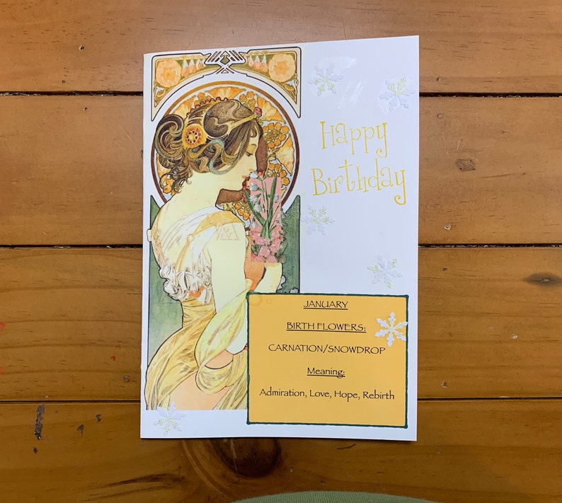 January Birth Month Card, Happy Birthday to January Babies Card, Birth ...