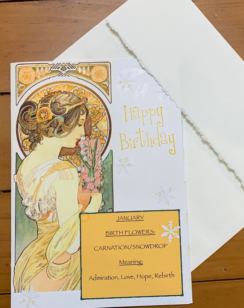 January Birth Month Card, Happy Birthday to January Babies Card, Birth ...