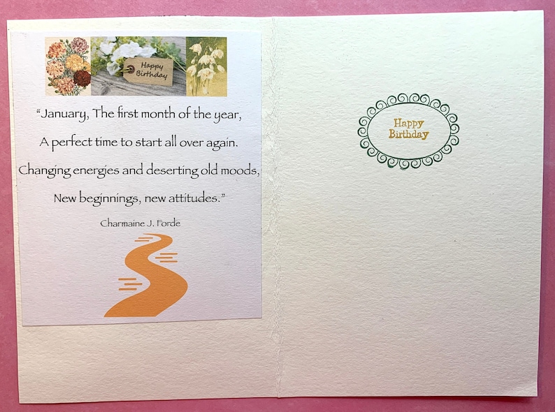 Happy Birthday to January Birthdays Card Happy Birthday to - Etsy