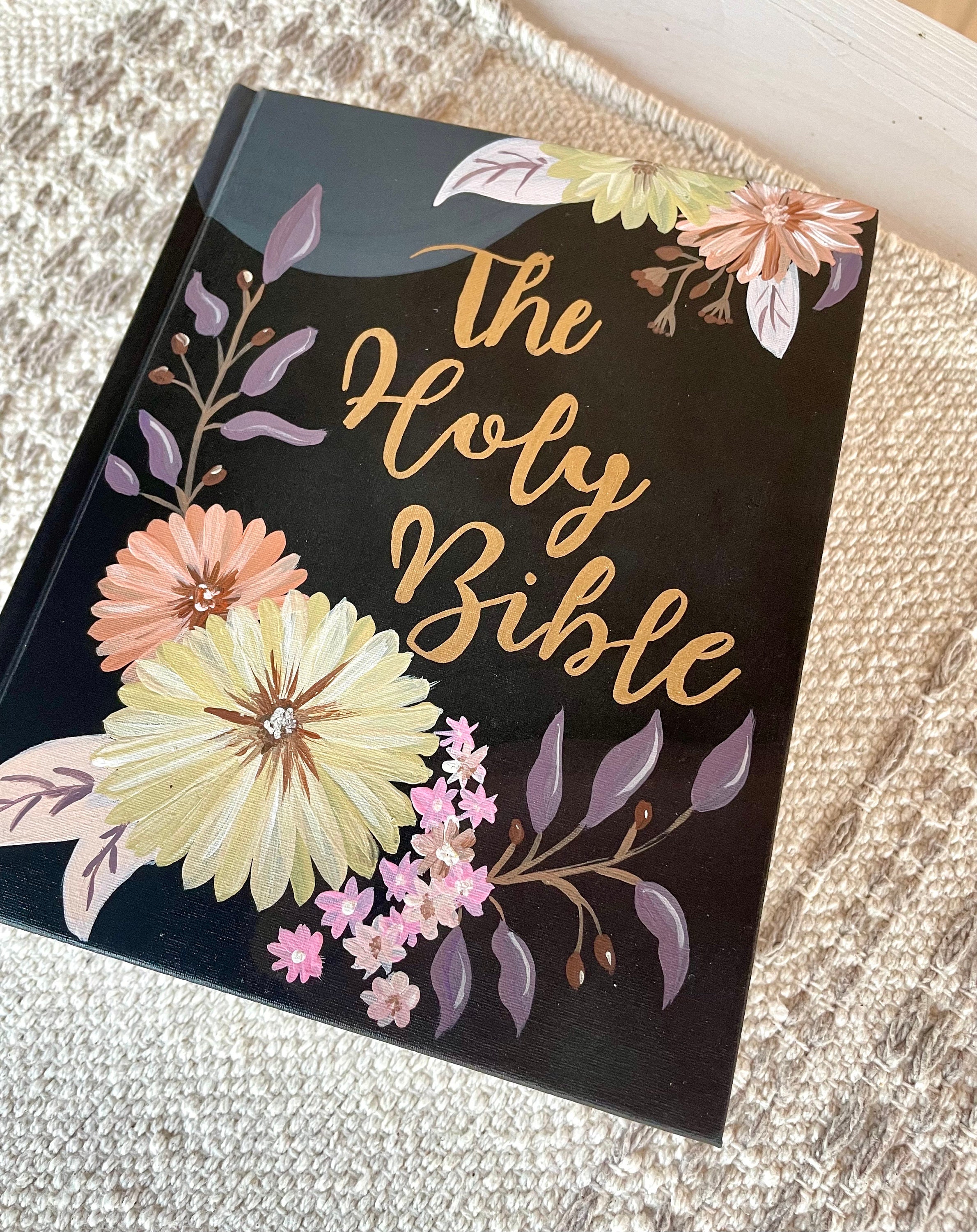 Custom Hand Painted Bibles, Confirmation Gift, Wedding Bible, Family ...