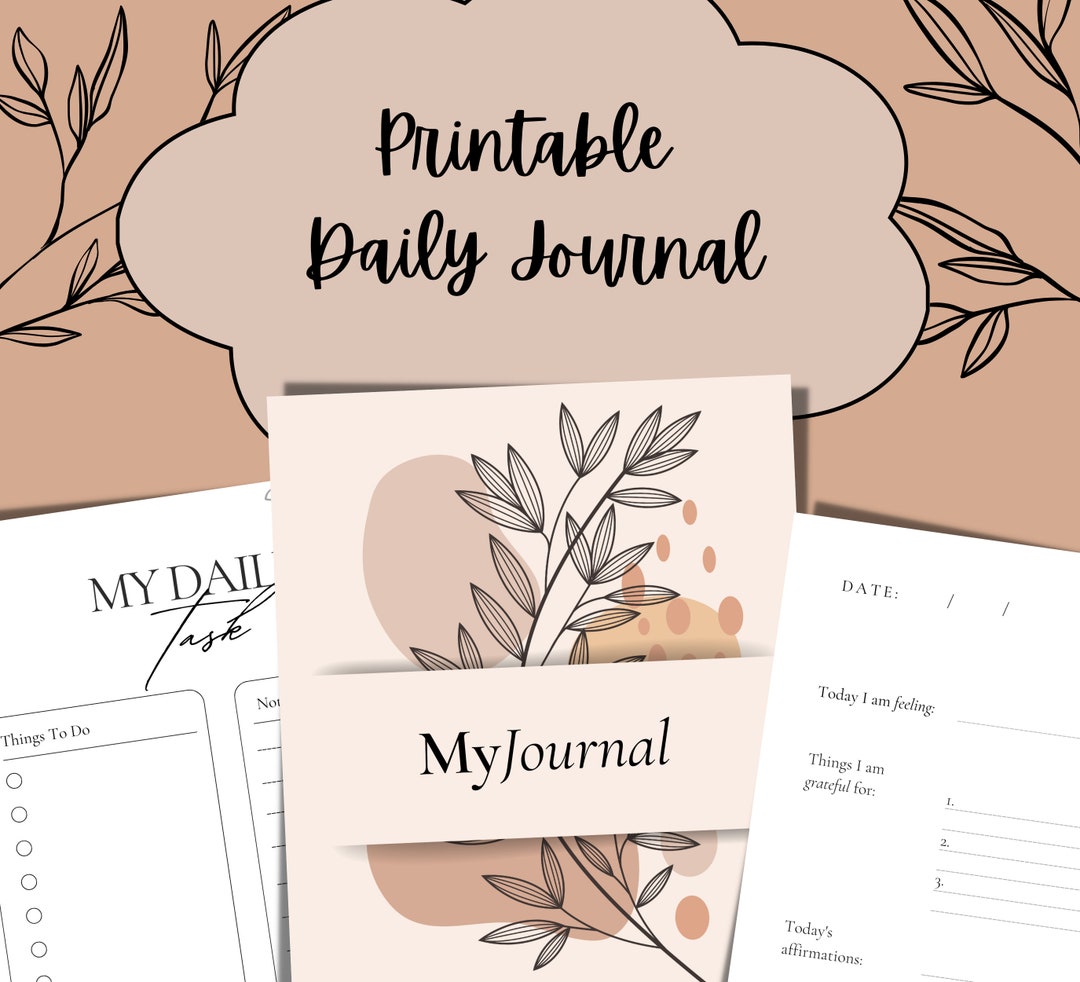 Daily Wellness Journal, Printable Daily Journal, My Wellness Journal ...