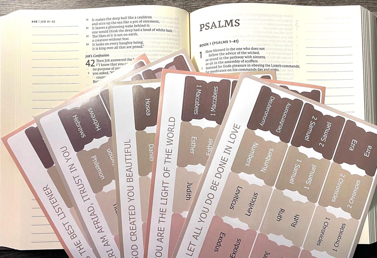 Catholic Bible Tabs, Earthy Tone Tabs, Aesthetic Boho Bible Tabs - Etsy