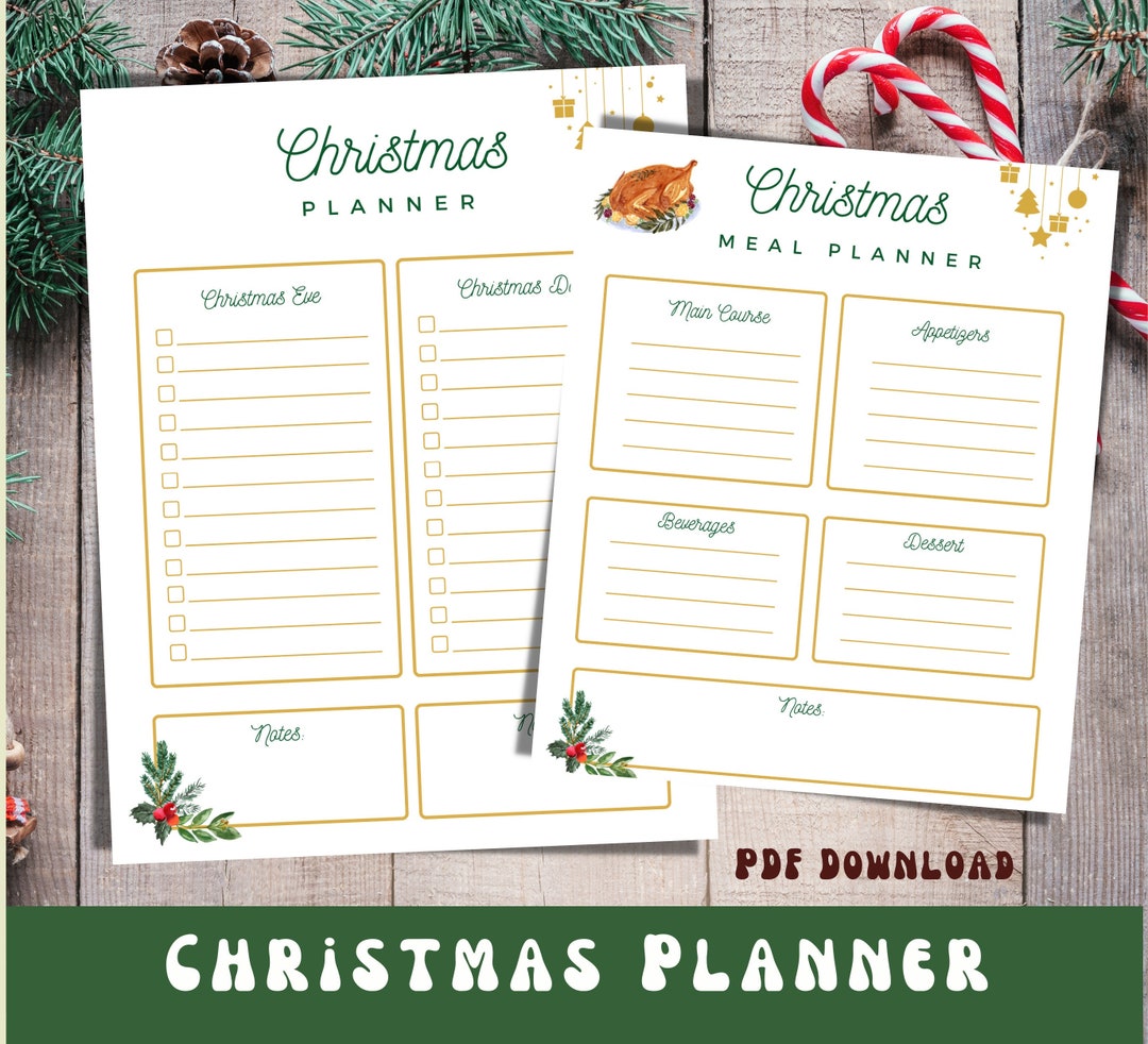 Christmas Planner, Printable PDF Planner for Christmas, to Do Lists ...