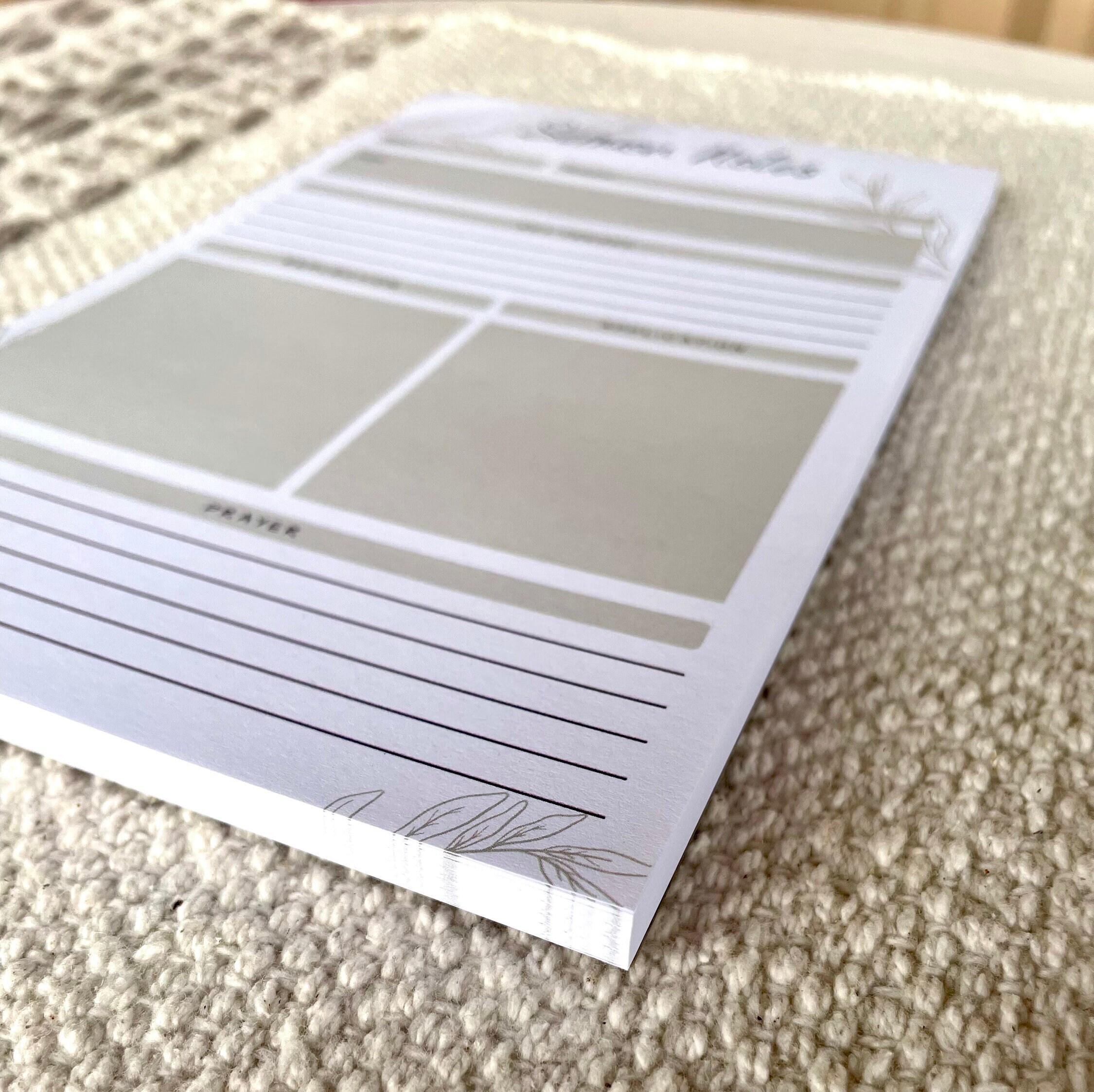 Church Sermon Notepad, Church Notes, Bible Study Notes, Tear Away ...