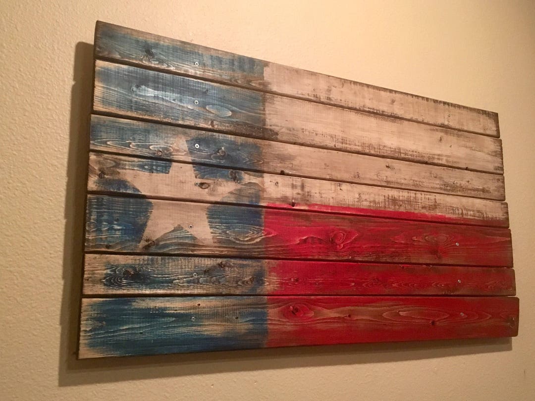 Rustic Wooden Texas Flag, Custom State Flags, Rustic Farmhouse Décor - Etsy