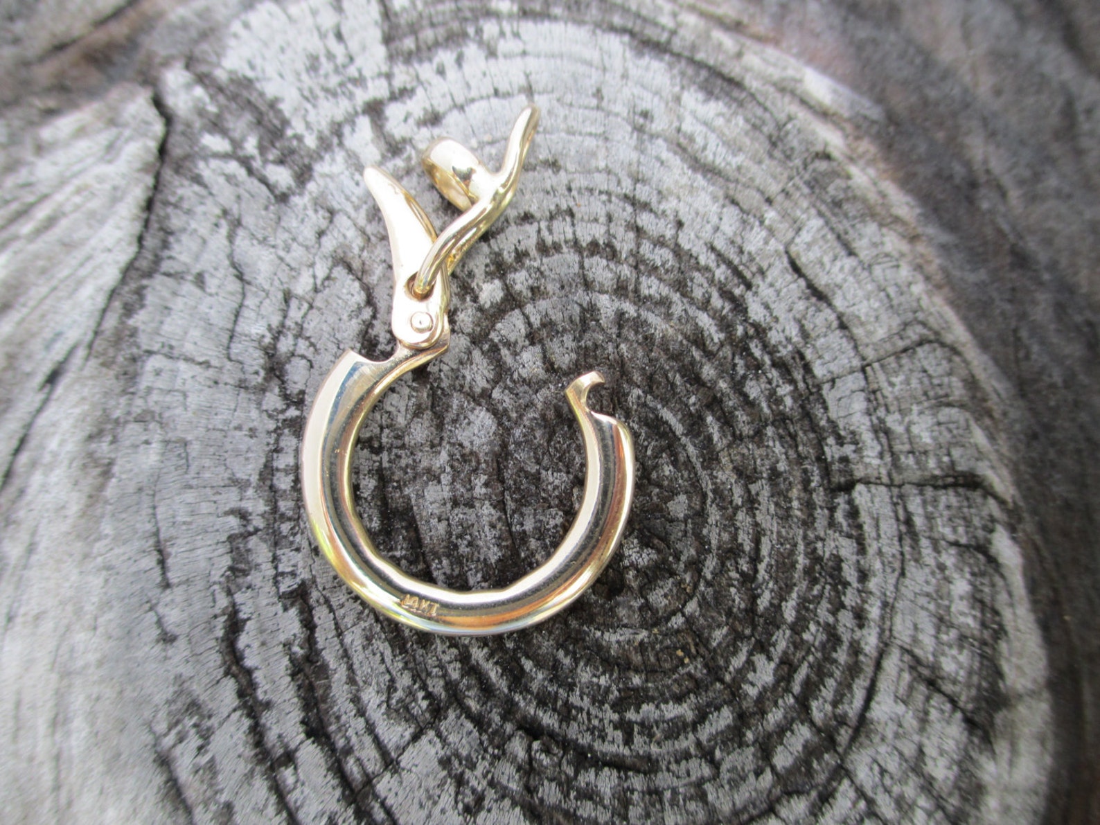 Solid 14K Yellow Gold Key Chain Ring Unique Curiosity Piece | Etsy