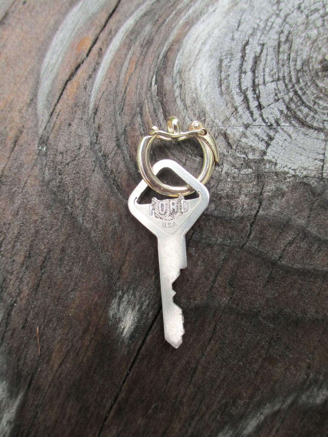 Solid 14K Yellow Gold Key Chain Ring Unique Curiosity Piece Collector ...