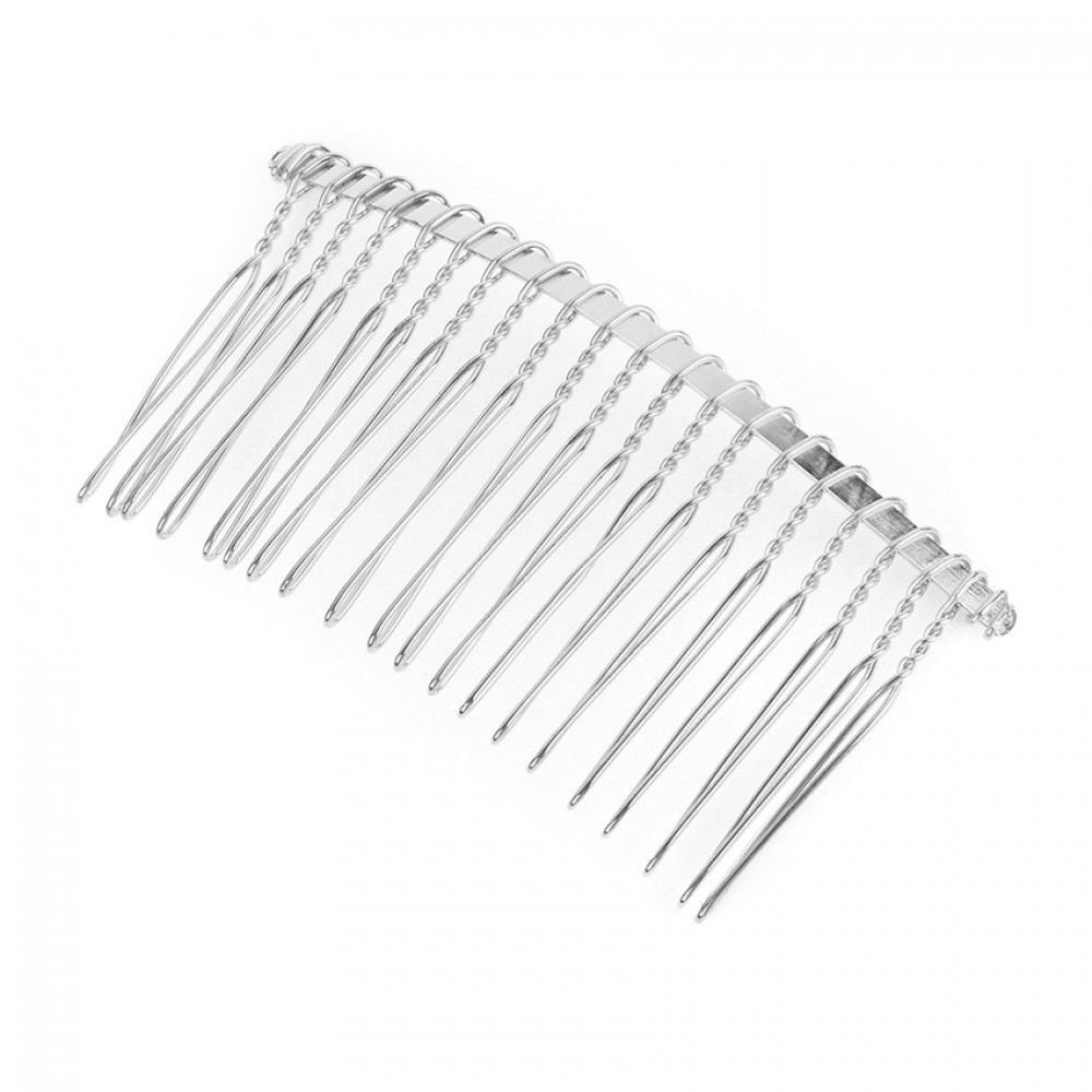 Silver / Gold Plated Metal Hair Comb 20teeth 7.5cm | Etsy