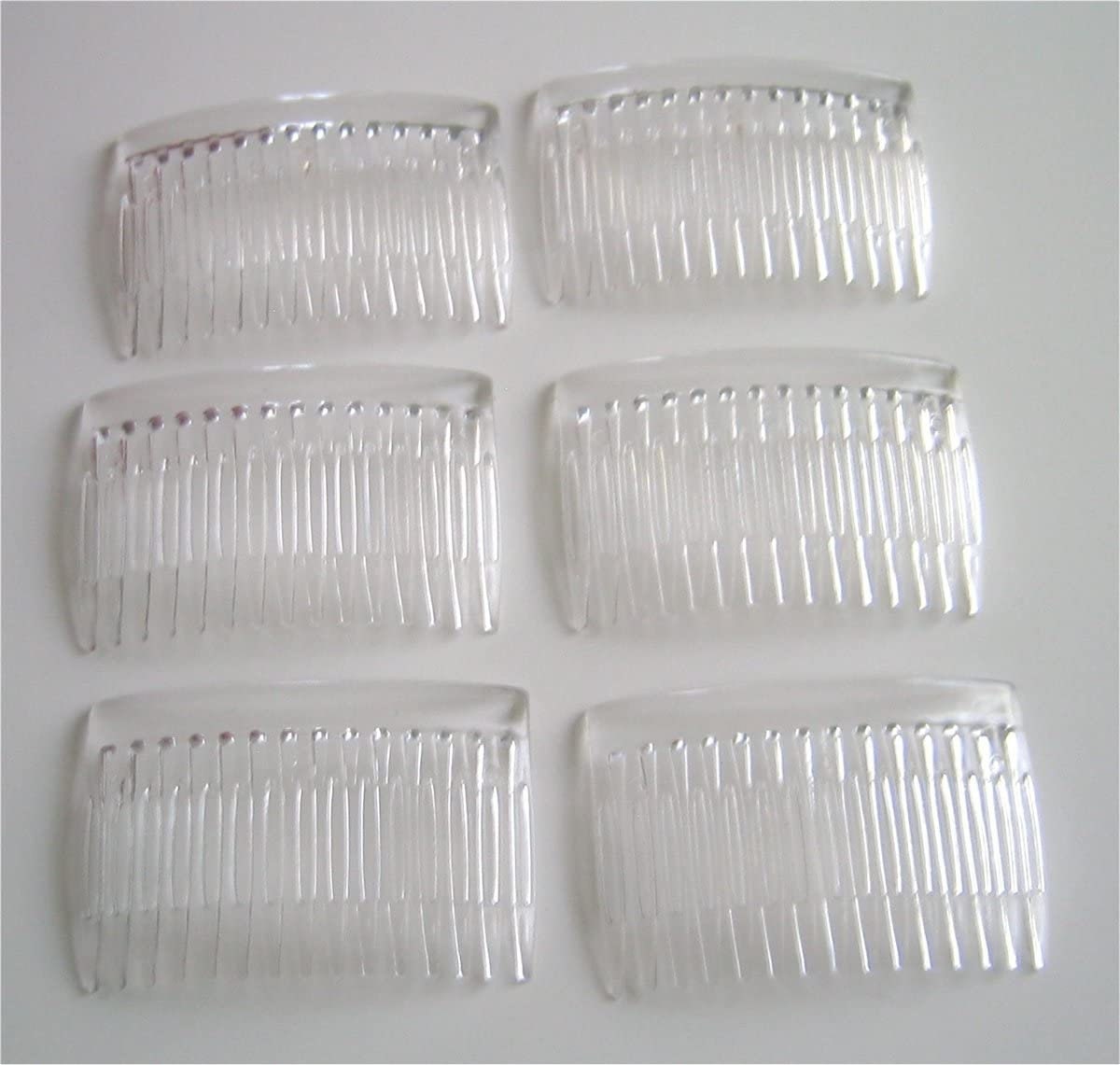 Transparent Plastic Hair Comb 75mm 3 Inch, Clear 14 Teeth Wedding Veil ...