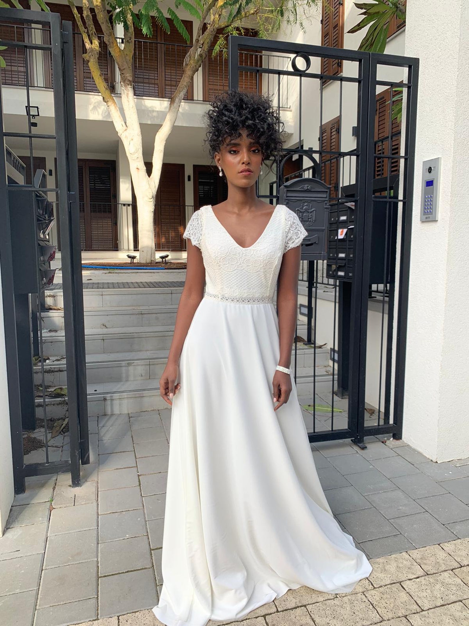 Save The Date Dress Simple Wedding Dress Boho Lace Maxi Etsy