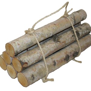 Roped Bundle of Birch Logs: 1.5 2.5 Diameter X 15.5 17.5 Long - Etsy