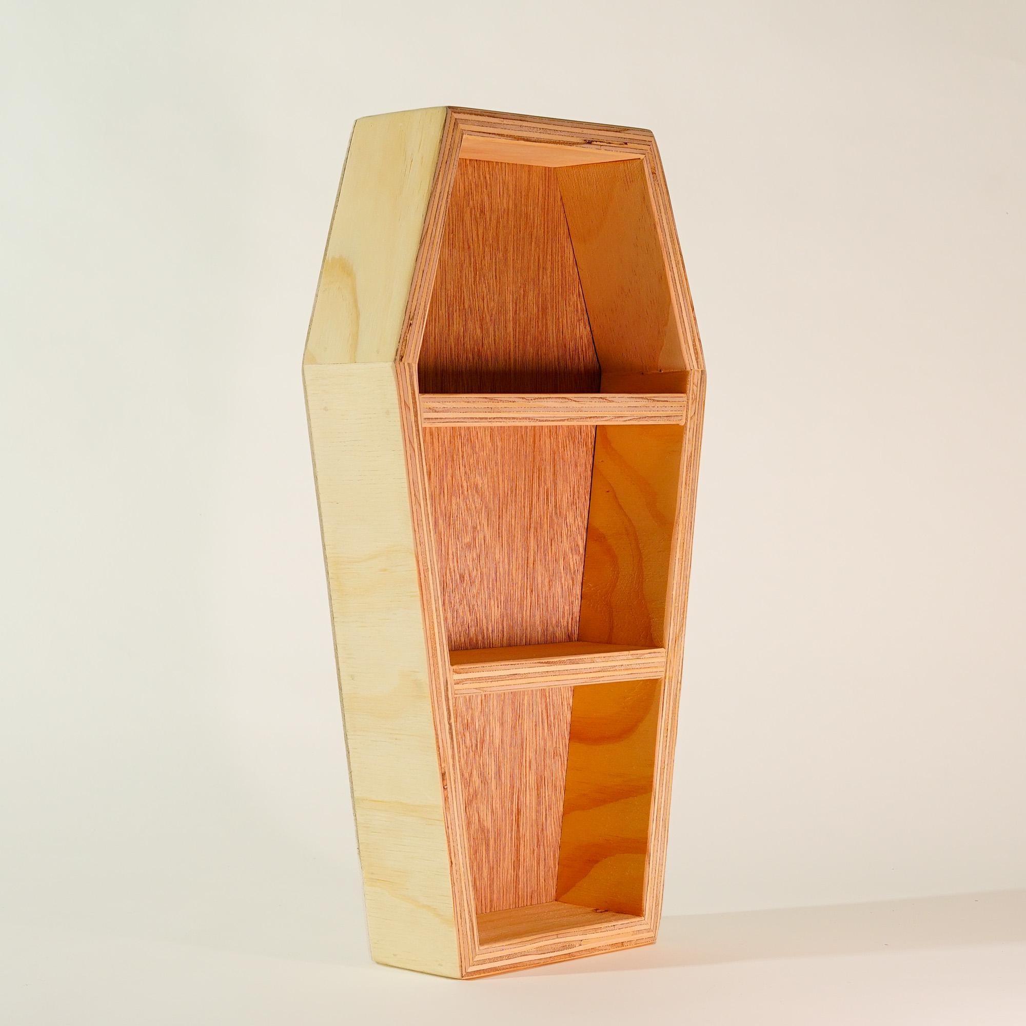 Desktop Coffin Shelf/ Bookcase- Unfinished - Natural Color- READY TO ...