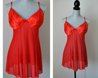 Sexy Red Negligee | Etsy