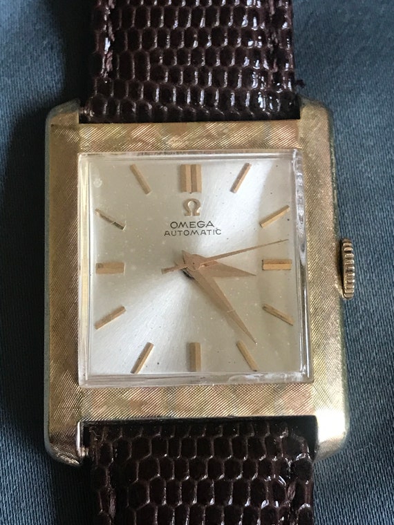 14k Gold Filled Omega Automatic Square Tank Case - Gem