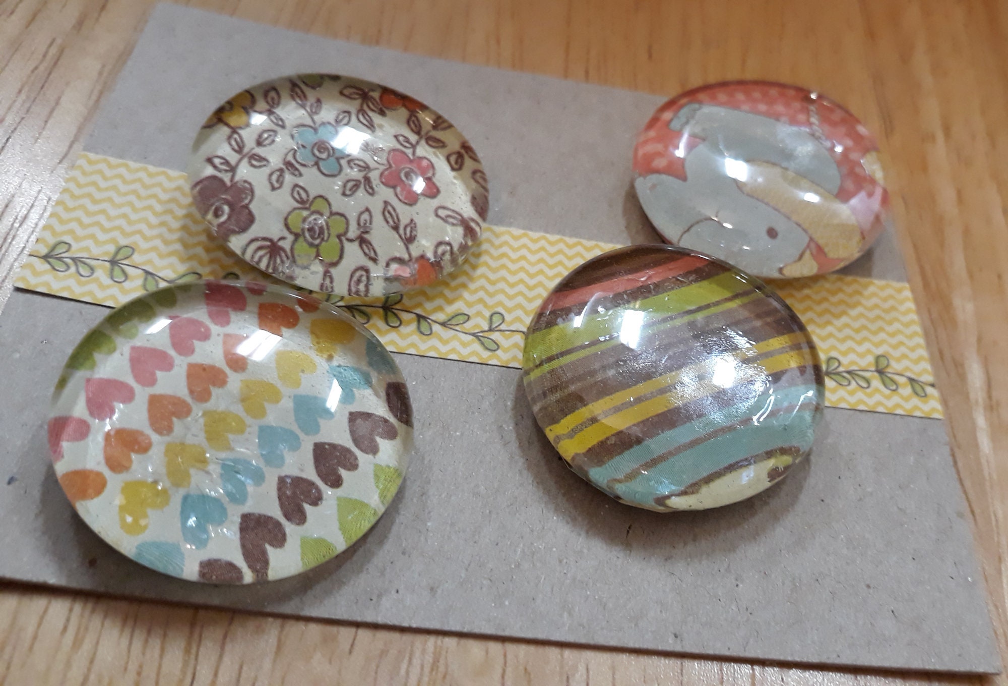 Kitchen Décor Home & Living Hipster Animal Glass Pebble Magnets etna.com.pe