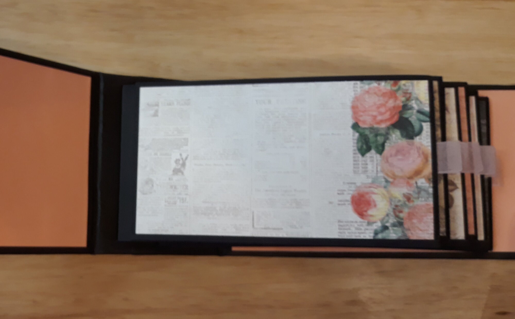 Pink Roses Mini Photo Book Mini Album Handmade Scrapbook Prima ...