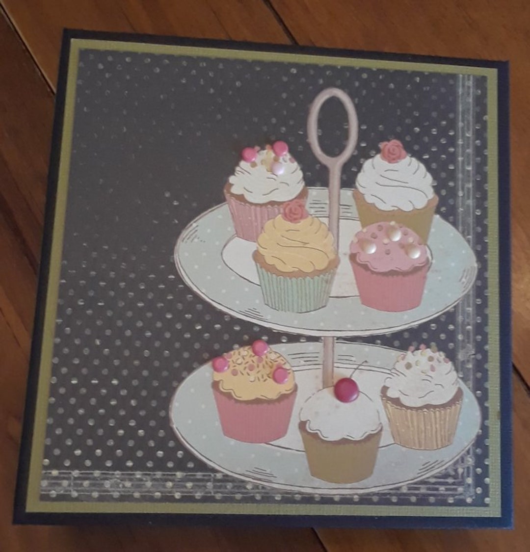 Cupcake Recipe Book- Blank Recipe Book- Mini Album - Handmade Scrapbook ...