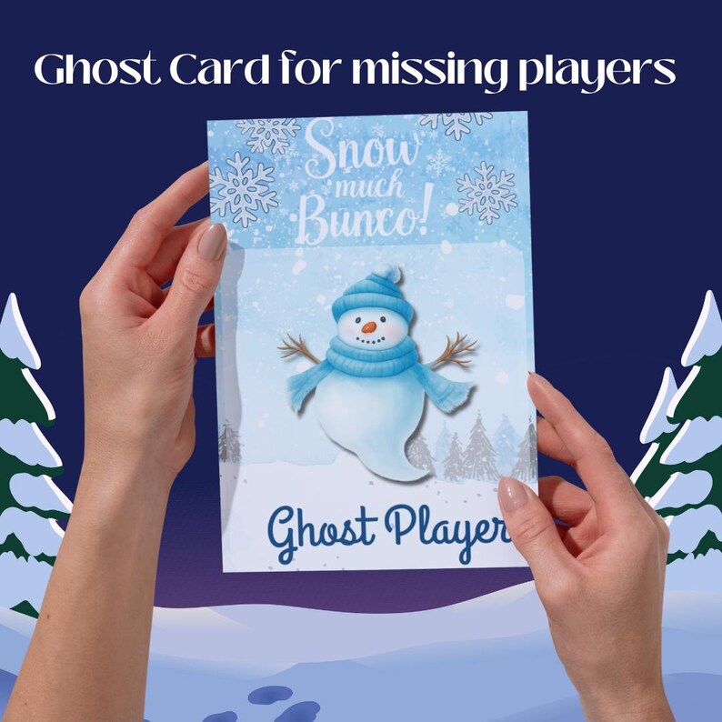 Snow Much Bunco Scorecards Set, Printable Instant Download, January ...