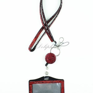 Multi-colors Rhinestone Set LANYARD Retractable Reel and - Etsy