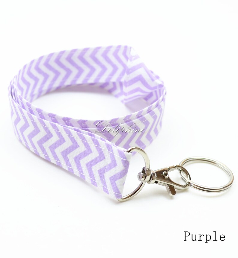 Chevron Fabric Neck LANYARD Keychain for Key / ID Badge - Etsy