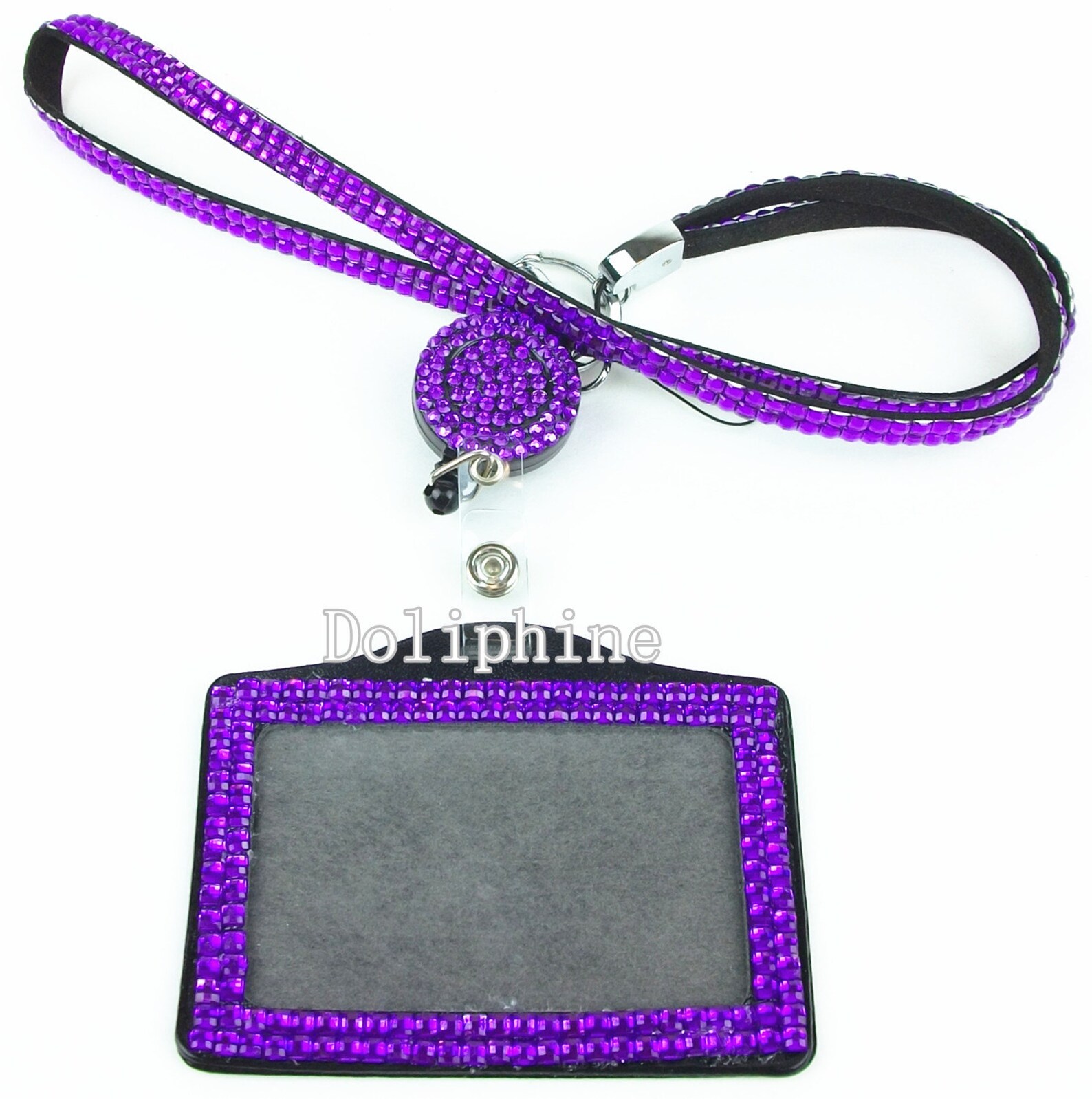 Multi-colors Rhinestone Set LANYARD Retractable Reel and - Etsy