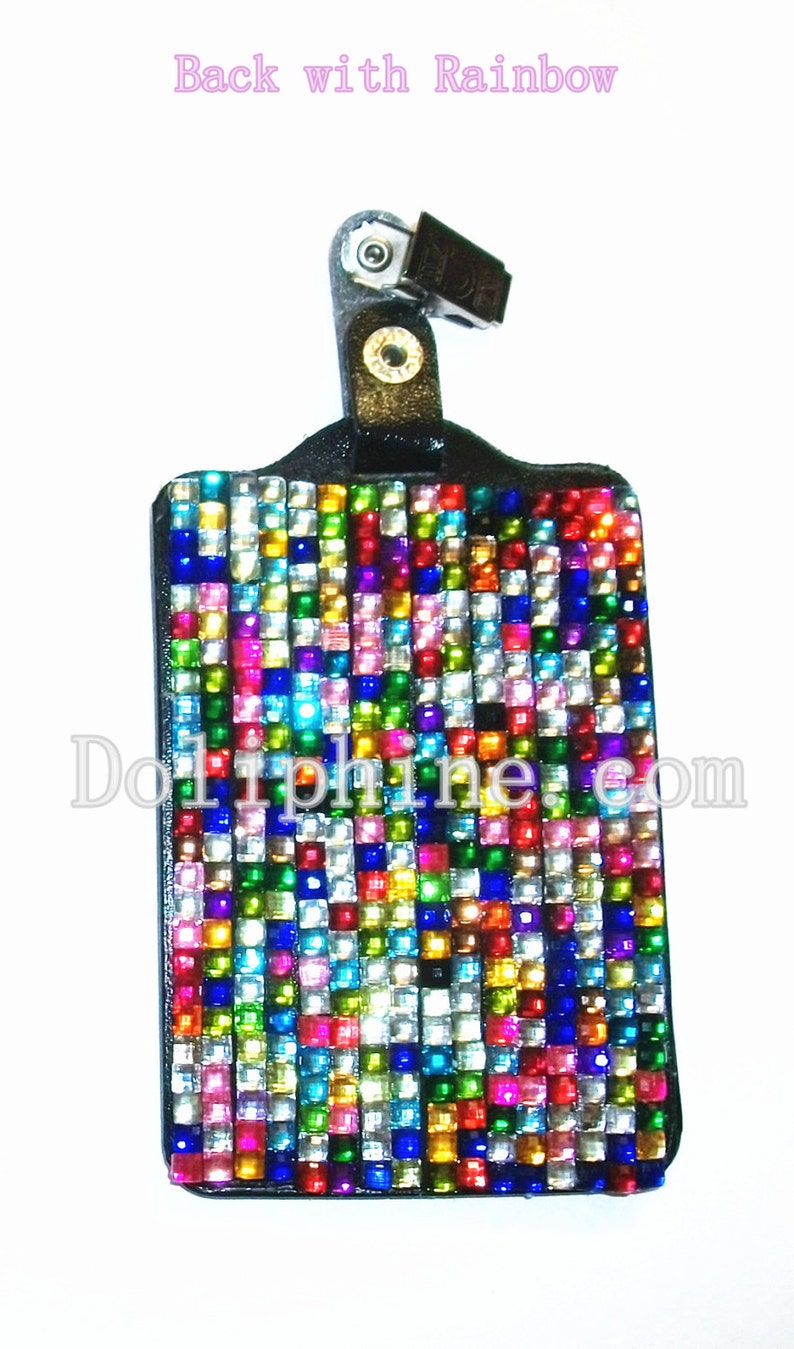 Both Side Bling Rhinestone Window Vertical / Horizontal ID - Etsy