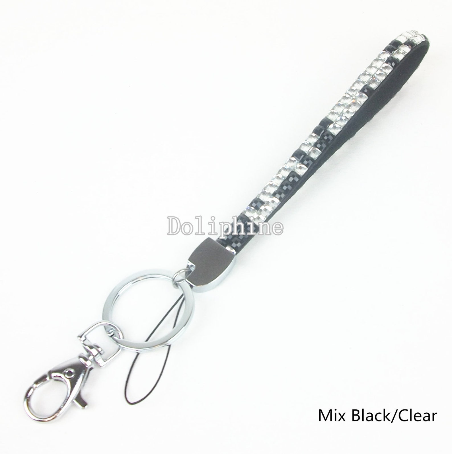 Rhinestone Bling Wristlet Key Fob Key Chain for Key / ID - Etsy