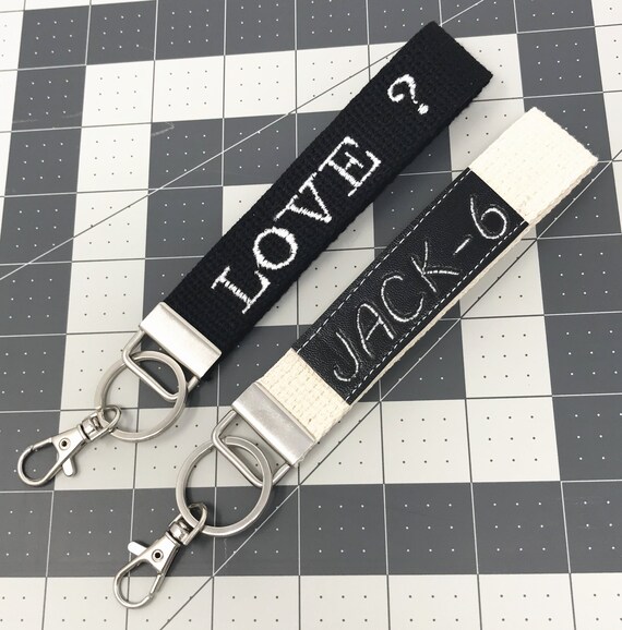 Personalized Custom Webbing Key Fob Monogrammed Keychain - Etsy
