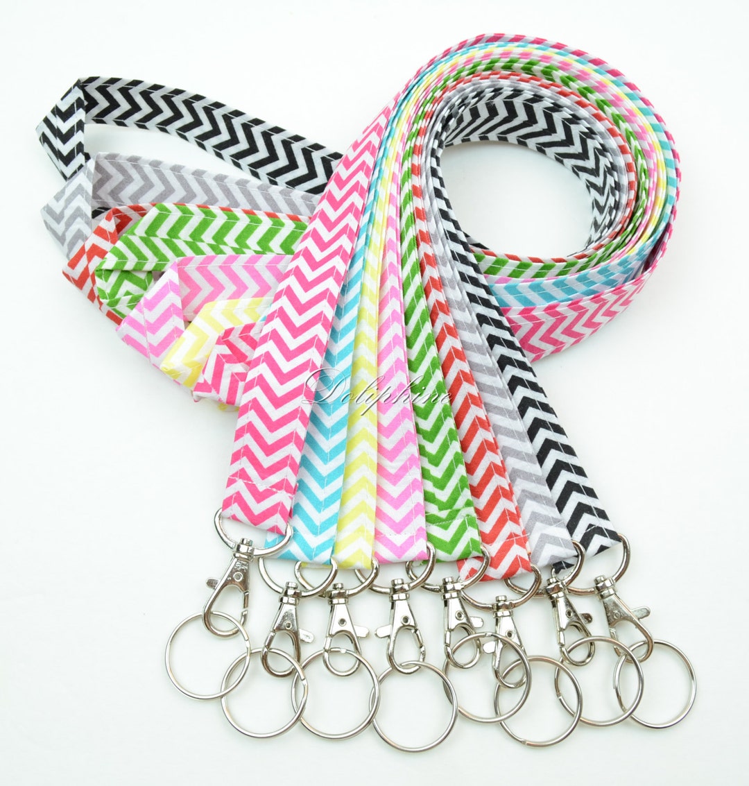 Chevron Fabric Neck LANYARD Keychain for Key / ID Badge Holder ...