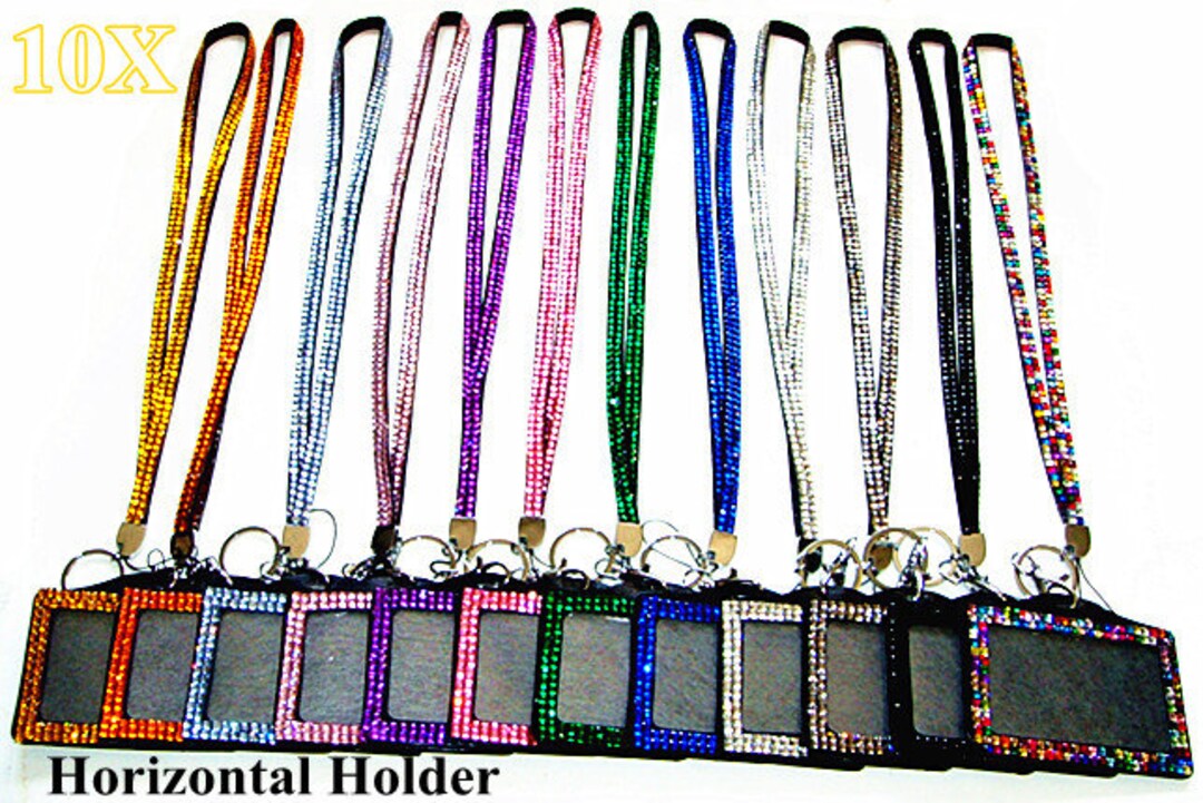 Bulk 10X Multi-colors Rhinestone Neck Lanyards With Key Chain - Etsy