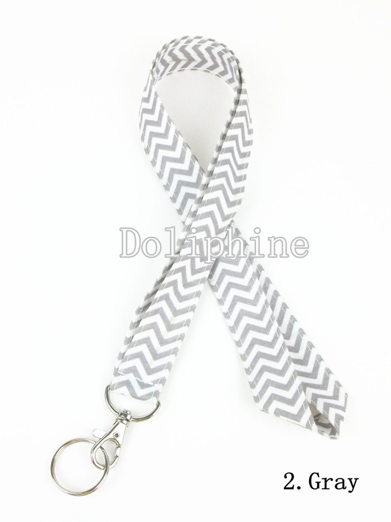 Chevron Fabric Neck LANYARD Keychain for Key / ID Badge - Etsy