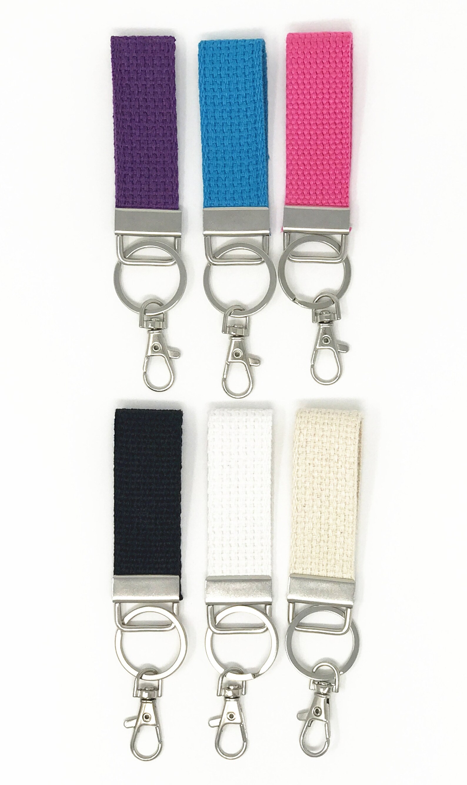 Mini Key Fob With Key Ring and Swivel Clasp black Blue - Etsy