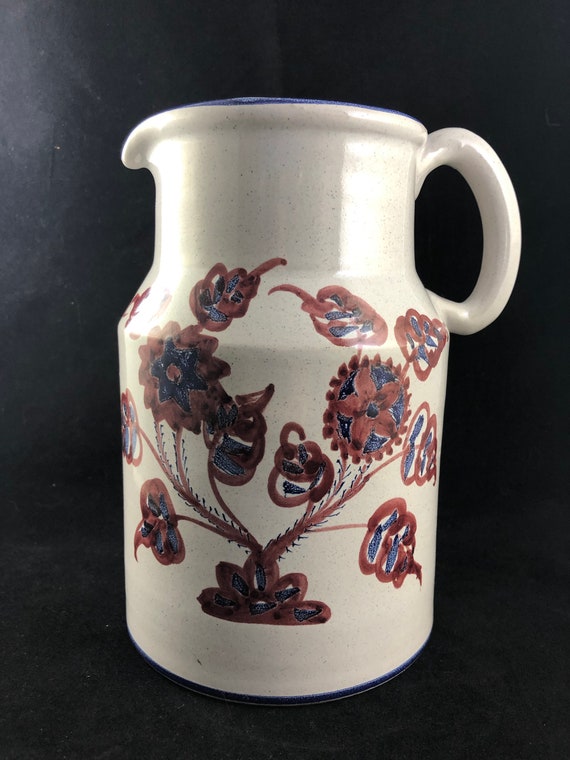 Italian Pottery Peasant Village Pitcher Carafe Wine Jug | Etsy