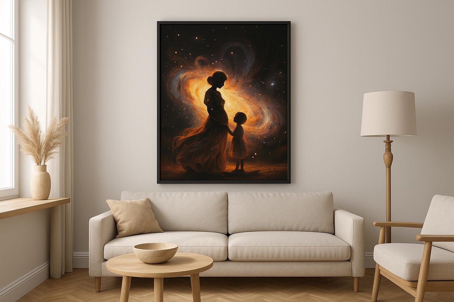 Mother’s Day Art Print | Celestial Mother's Embrace – Spiritual Galaxy ...