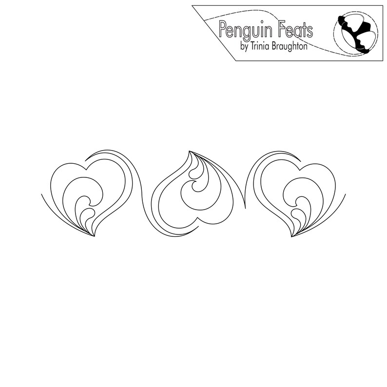 Heartswirl Digital Quilting Pantograph: Modern Longarm E2E Quilt ...