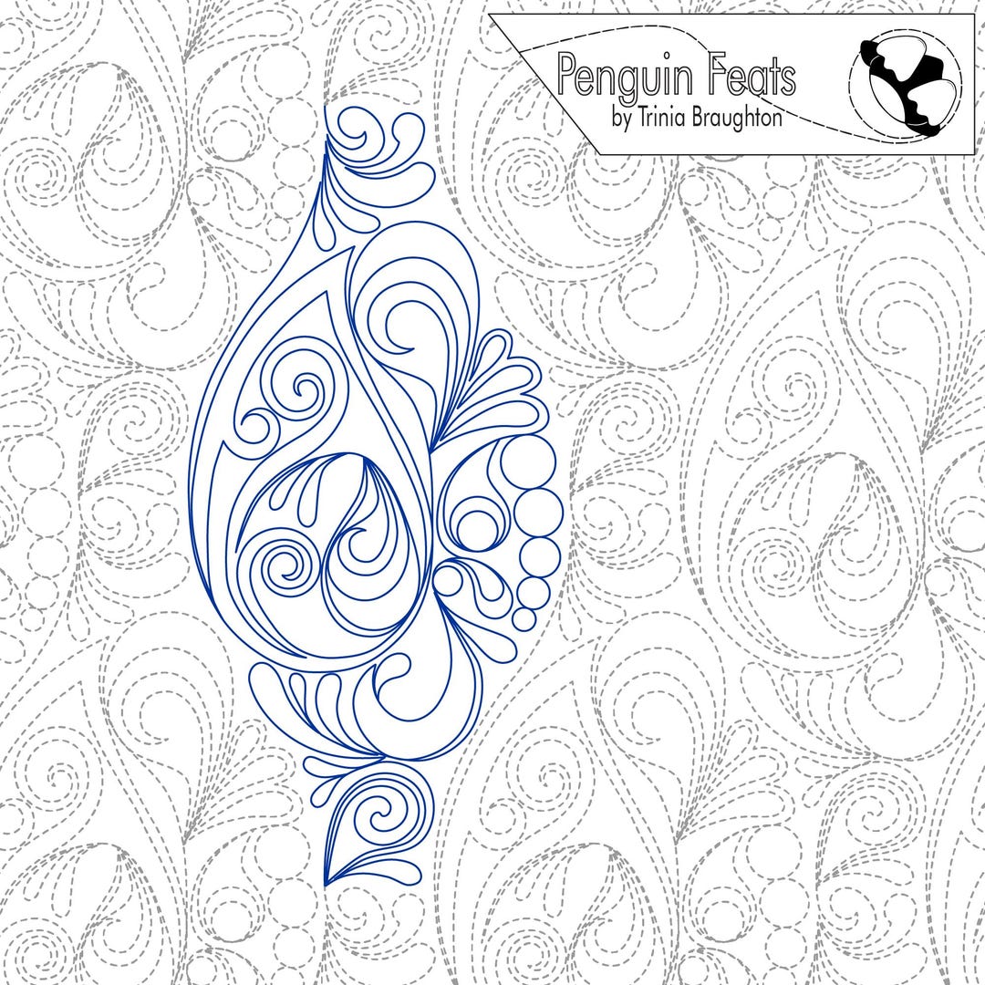 DROP WAVE Digital Quilting Pantograph: Modern Longarm E2E Quilt Pattern (instant Download) - Etsy