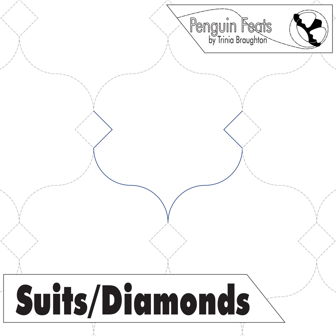 DIAMONDS Digital Quilting Pantograph: Modern E2E Quilt Pattern (instant ...