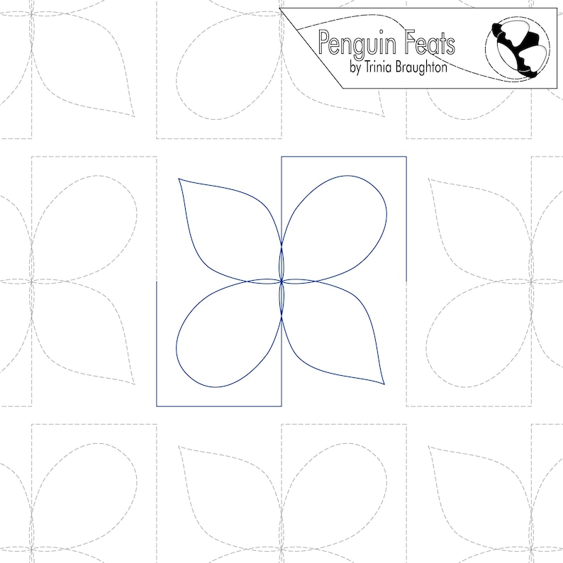 GRID BLOOM Digital Quilting Pantograph: Modern Geometric Floral Longarm ...