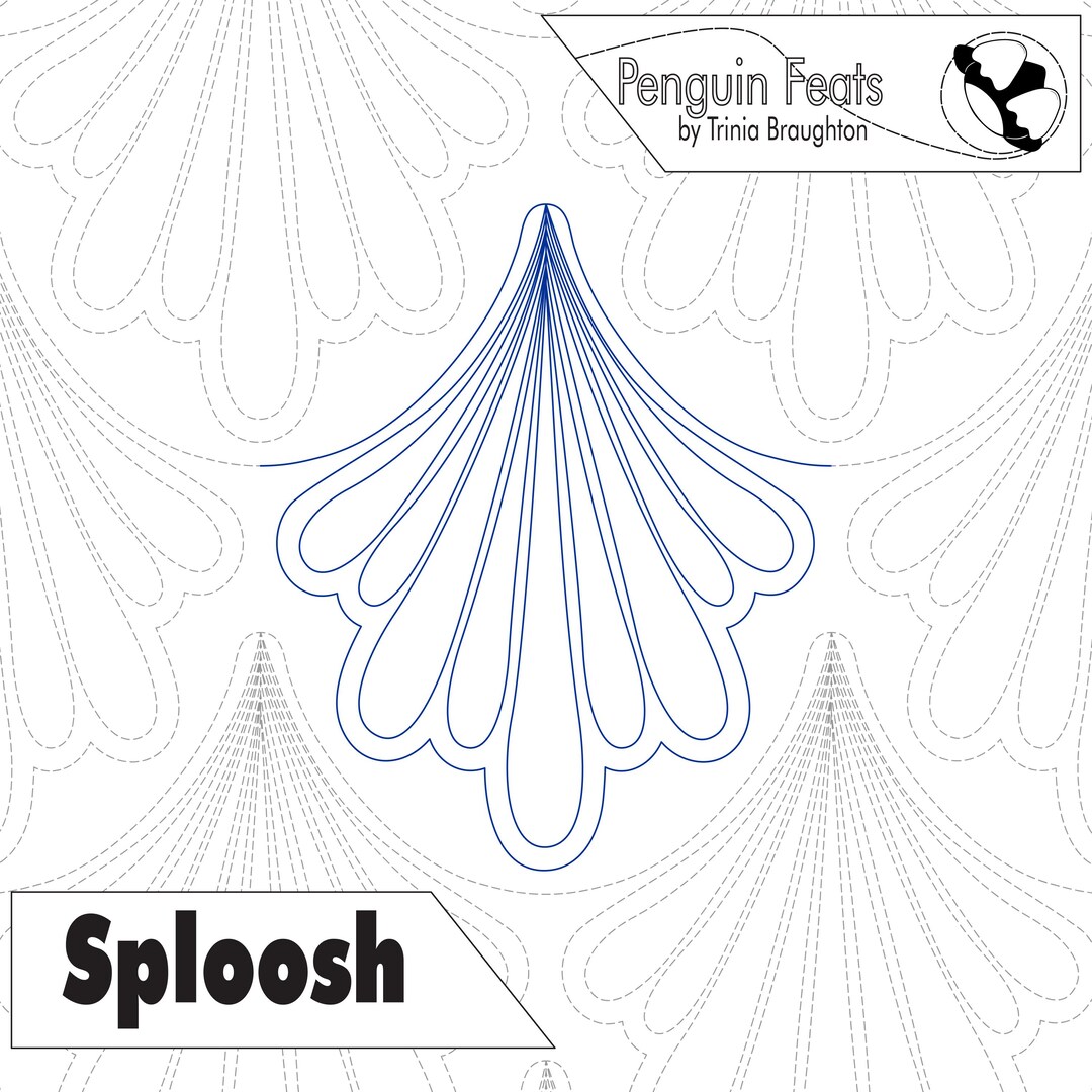 SPLOOSH Digital Quilting Pantograph: Modern Loops E2E Quilt Pattern ...