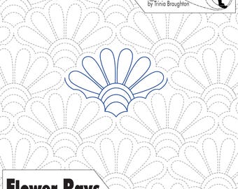 RIPPLE DRIP Digital Quilting Pantograph | Computerized Longarm Pattern | Instant Downloadable ...