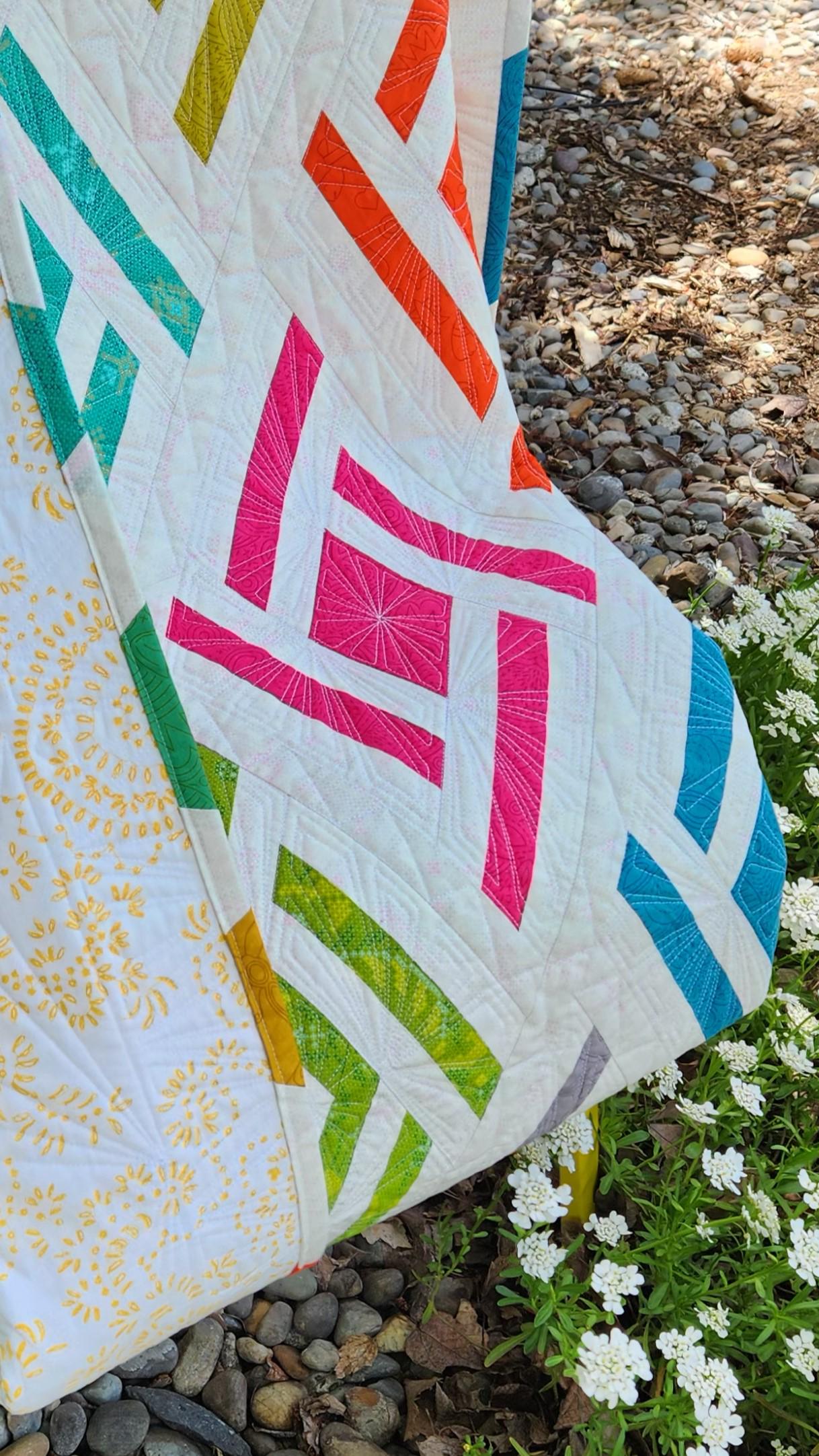 Striking Sparks Quilt PDF Pattern With Modern Diamond Quilt Design ...