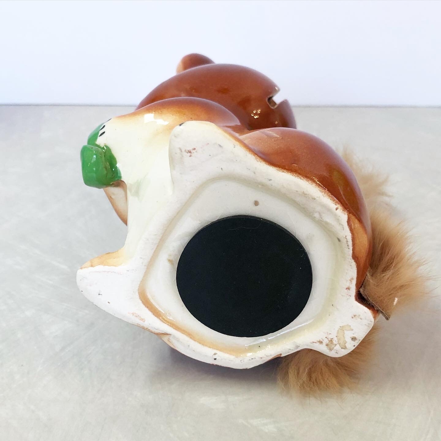 Vintage Ceramic Furry Squirrel Bank - Etsy