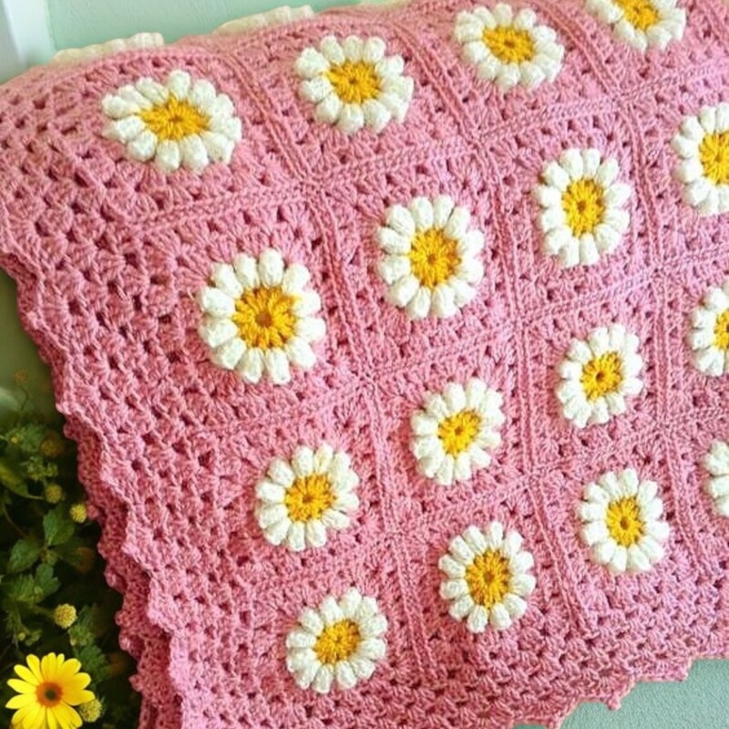 Daisy Blanket - Etsy