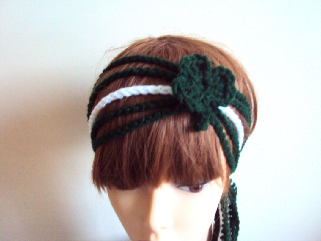 Irish Headband St Patrick's Day Headband Crochet Shamrock Headband Boho ...