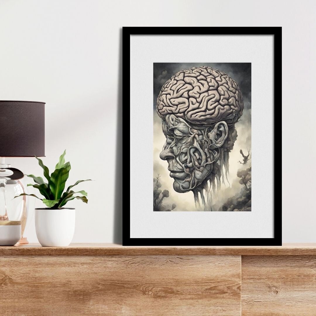 Roots of Brain Digital Art Brain Anatomy Printable Wall Art Gift for ...