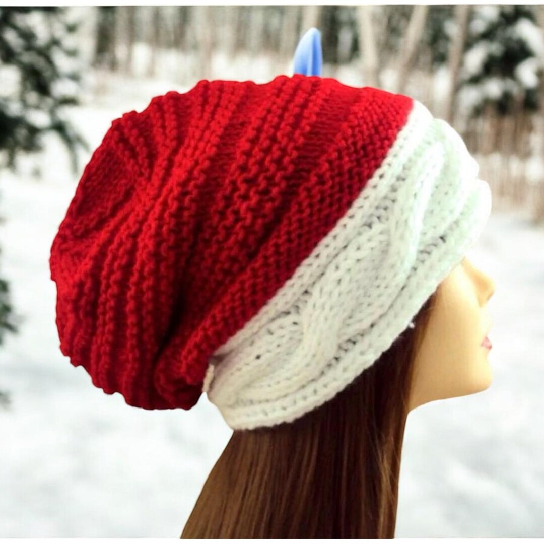 Santa Hat, Super Slouchy Hat, Oversized Beanie, Unisexhat, Baggy Hat ...
