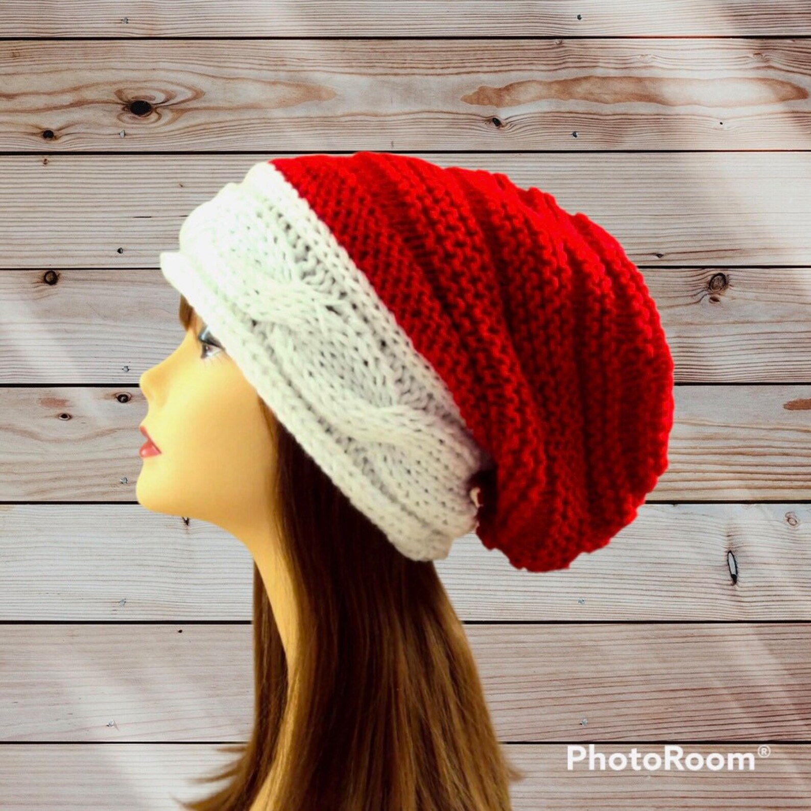 Santa Hat Super Slouchy Hat Oversized Beanie Unisex Christmas - Etsy